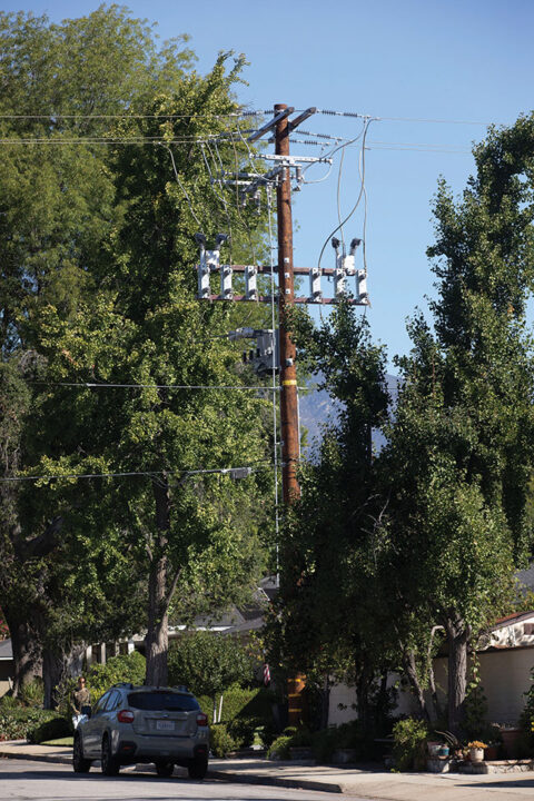 Village resident unhappy about new SCE pole on his property | Claremont ...